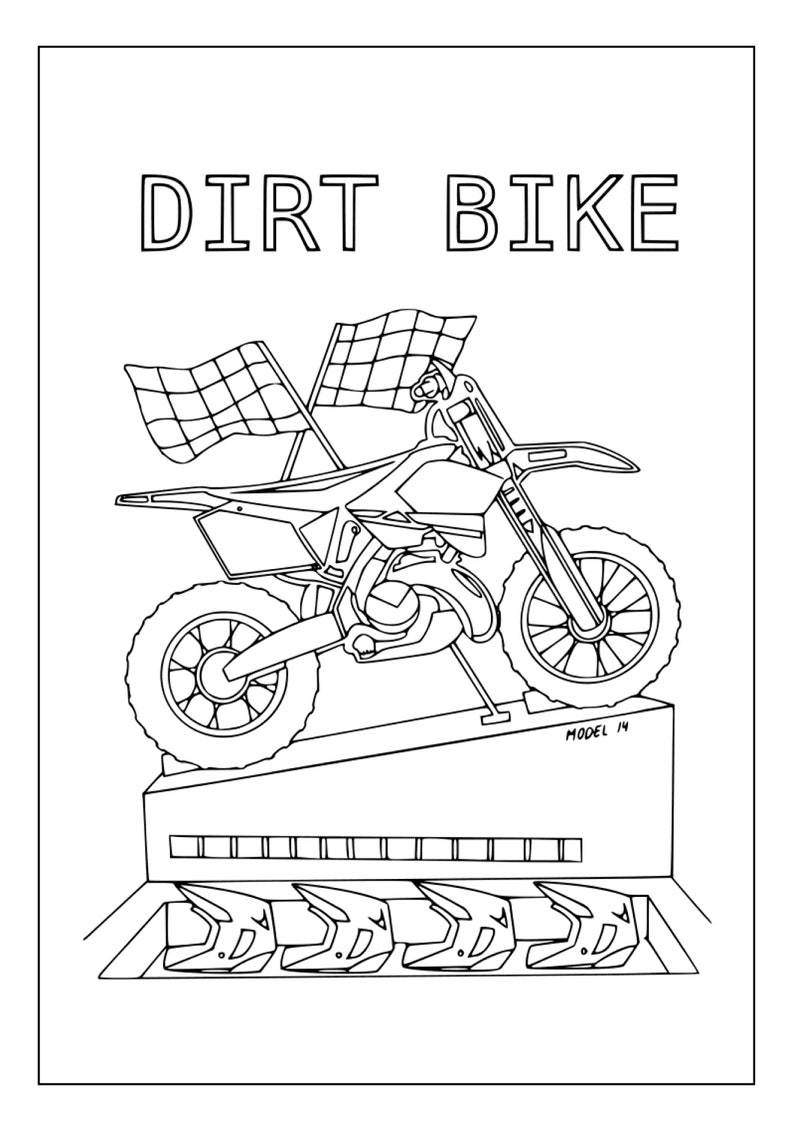 Printable Dirt Bike Coloring Pages for Kids & Adults | 45 Pages ...