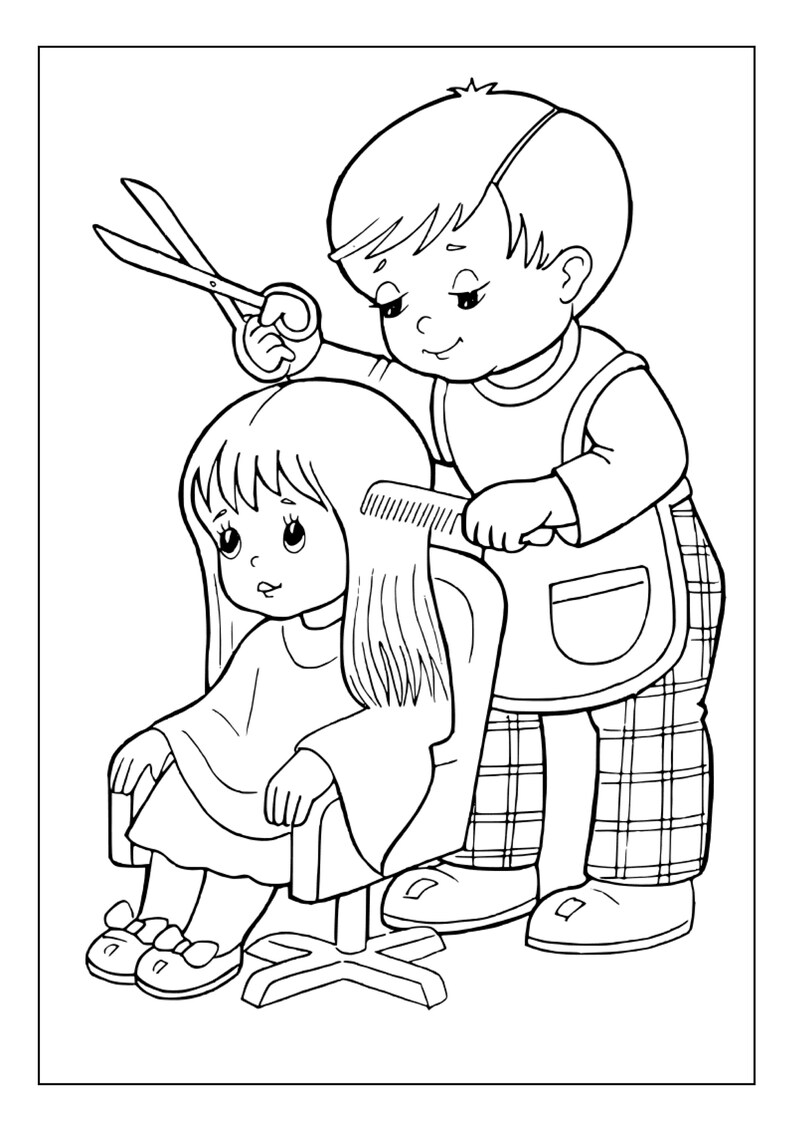 Printable Professions Coloring Pages for Kids and Adults | 100 Pages ...