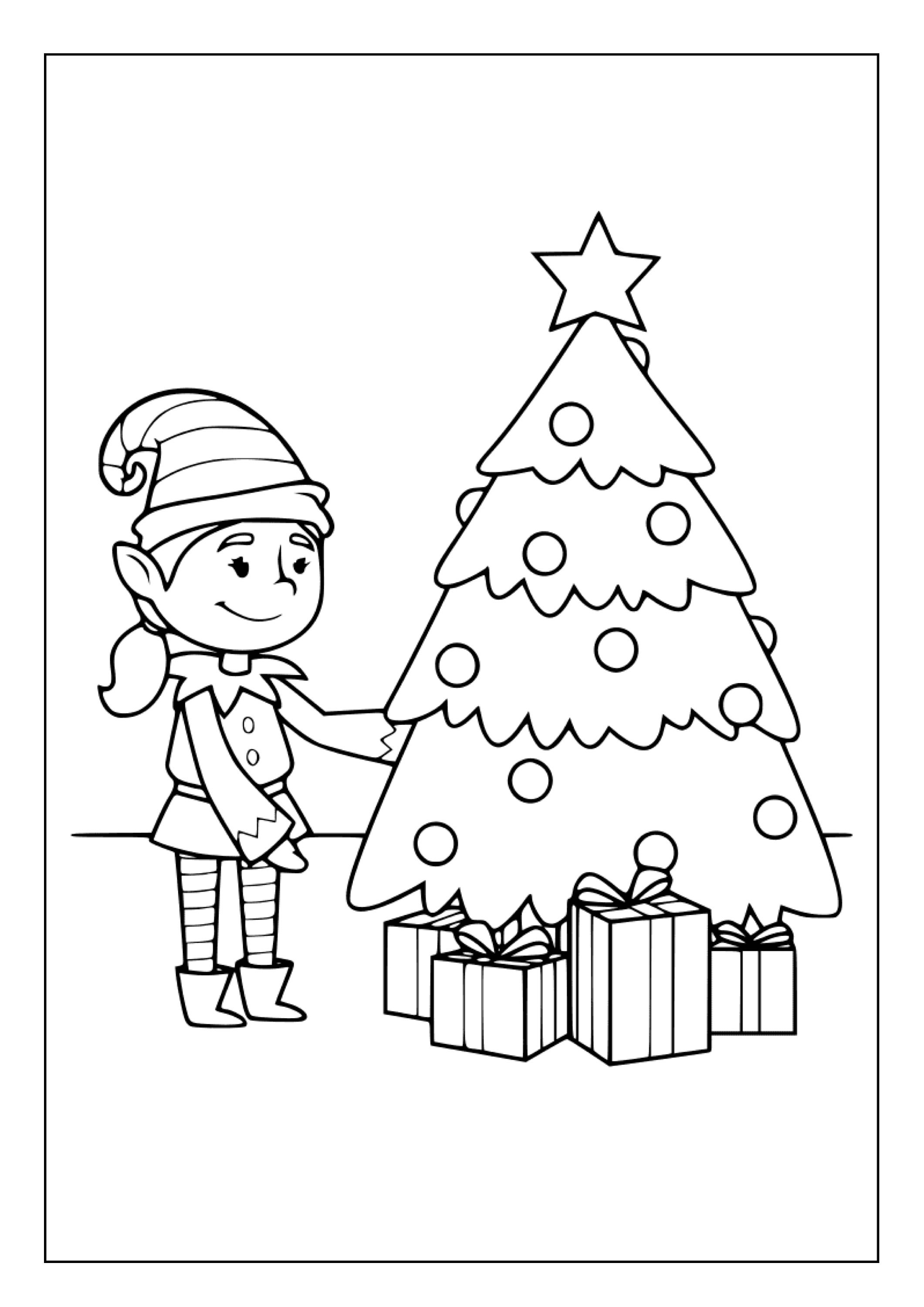 Printable Elf Coloring Pages for Kids and Adults | 100 Pages | Instant ...