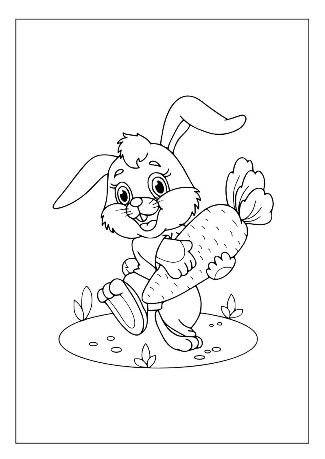 Printable Hares Coloring Pages for Kids & Adults | 40 Pages | Instant ...