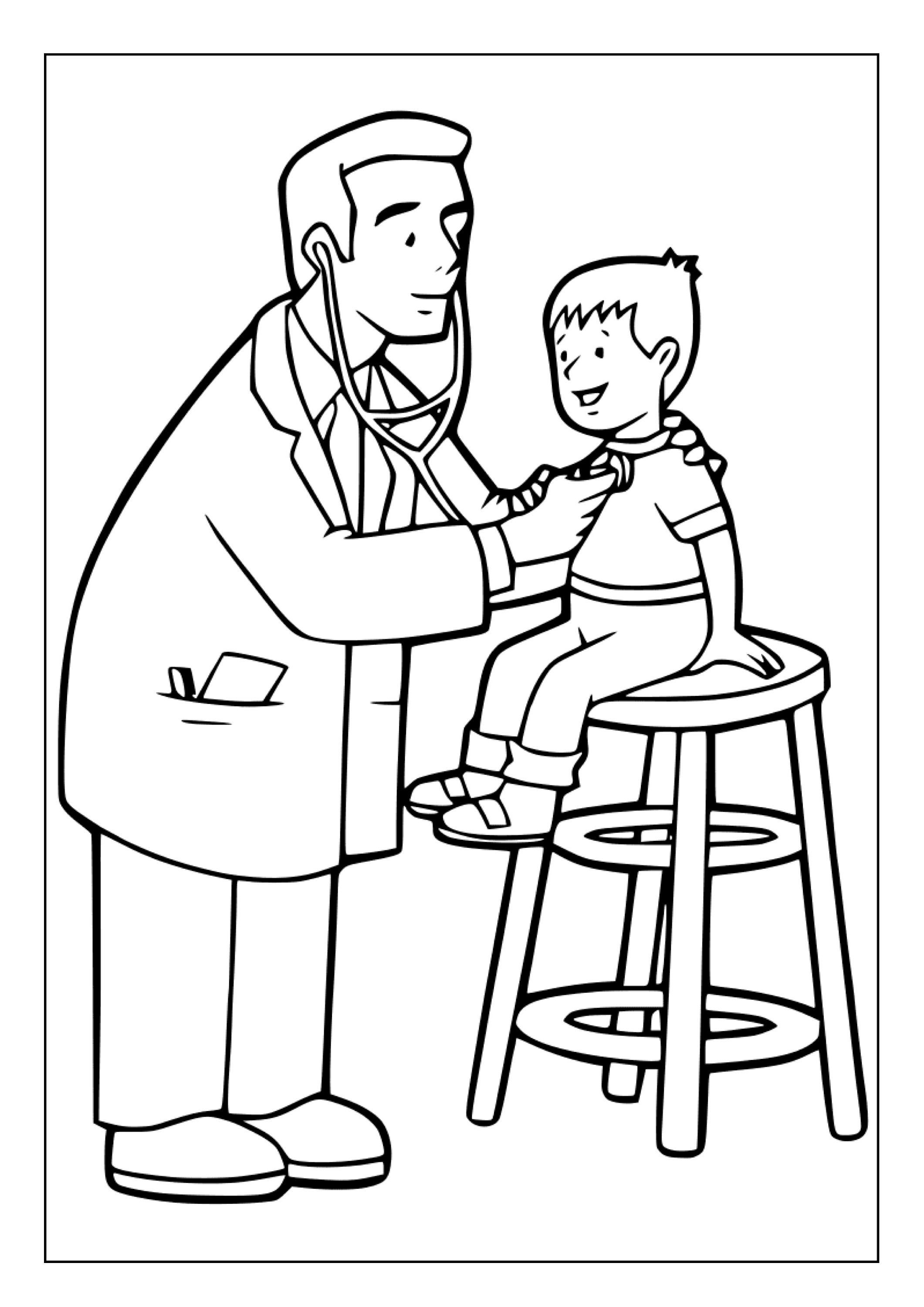 Printable Doctor Coloring Pages for Kids & Adults | 45 Pages | Digital ...