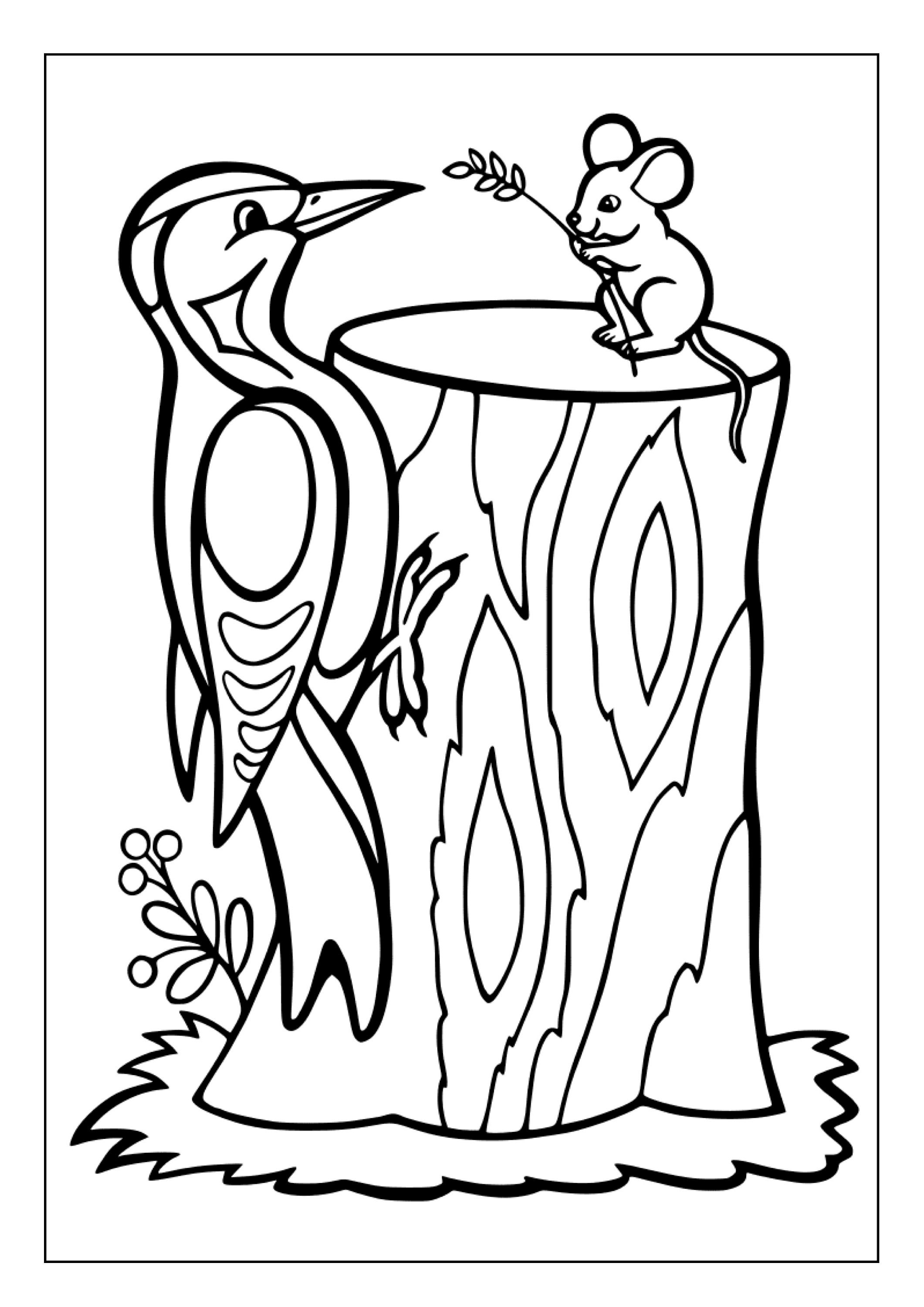 Printable Woodpecker Coloring Pages for Kids & Adults | 25 Pages ...