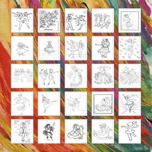 Printable Dancing Coloring Pages for Kids and Adults | 100 Pages ...