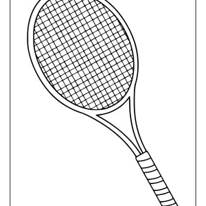 Printable Tennis Coloring Pages for Kids & Adults | 70 Pages | Instant ...