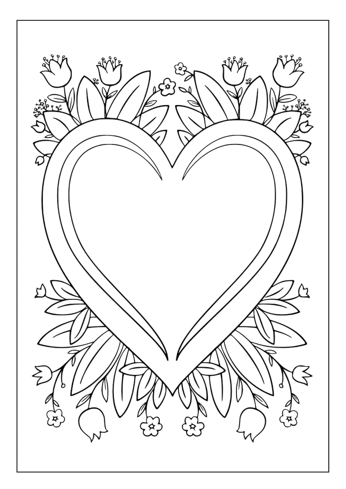 Printable Hearts Coloring Pages for Kids and Adults | 80 Pages ...