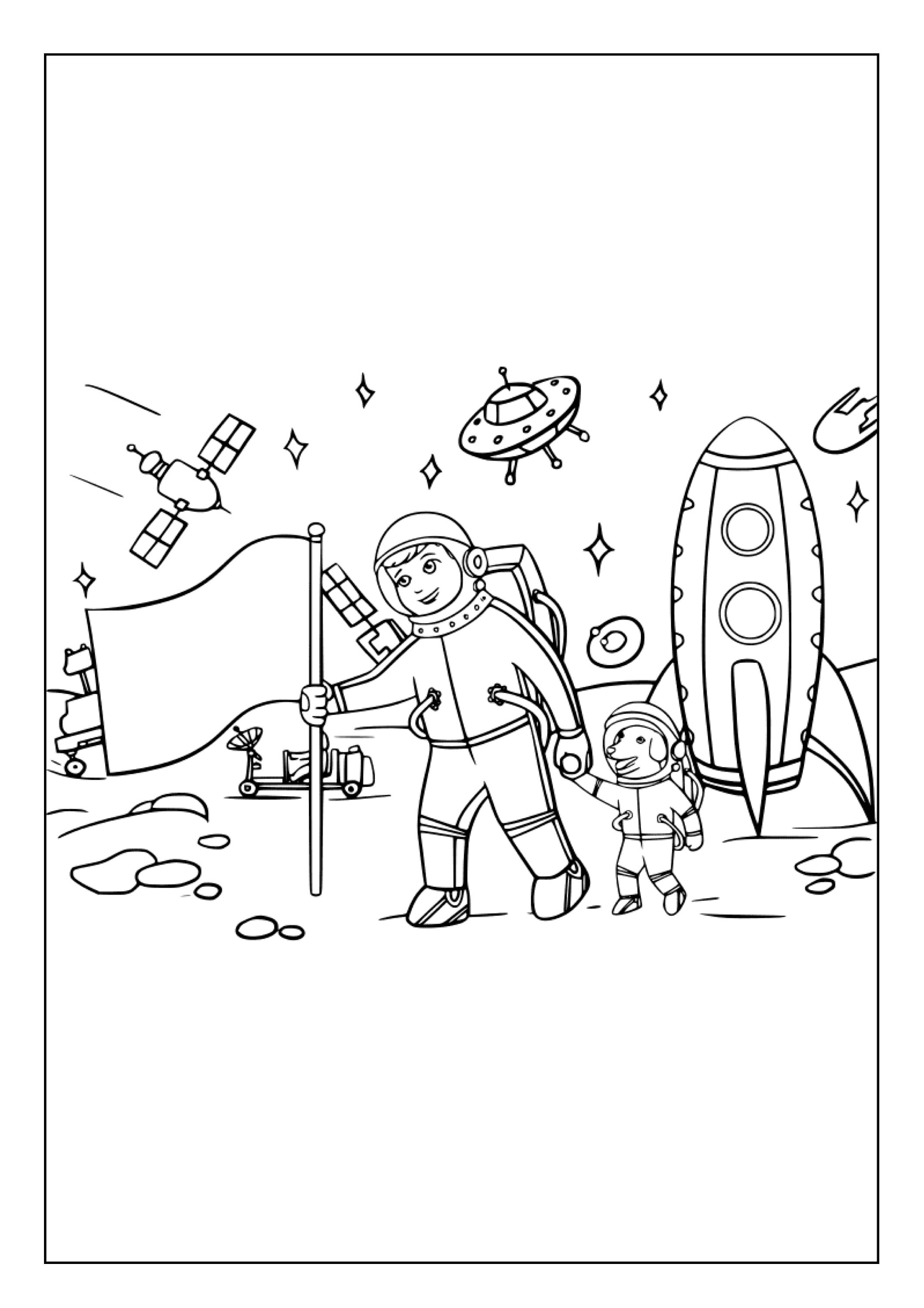Printable Outer Space Coloring Pages for Kids and Adults 90 Pages ...