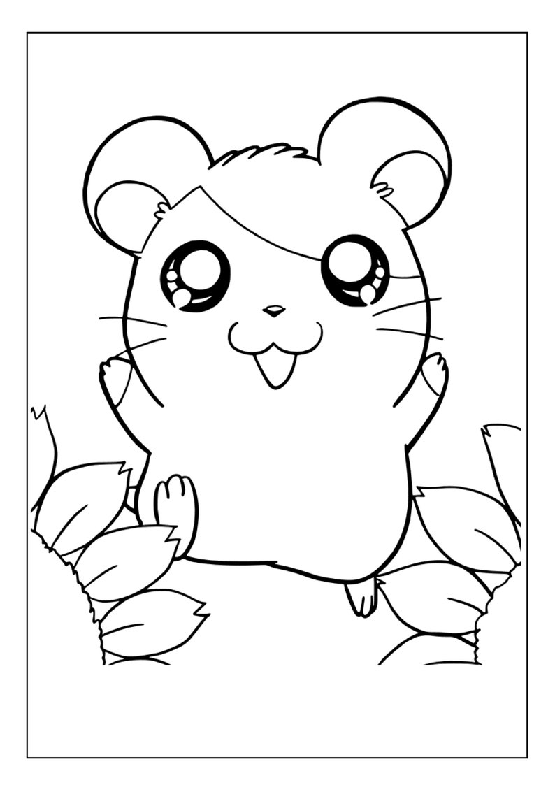 Printable Hamster Coloring Pages for Kids and Adults 90 Pages Instant ...