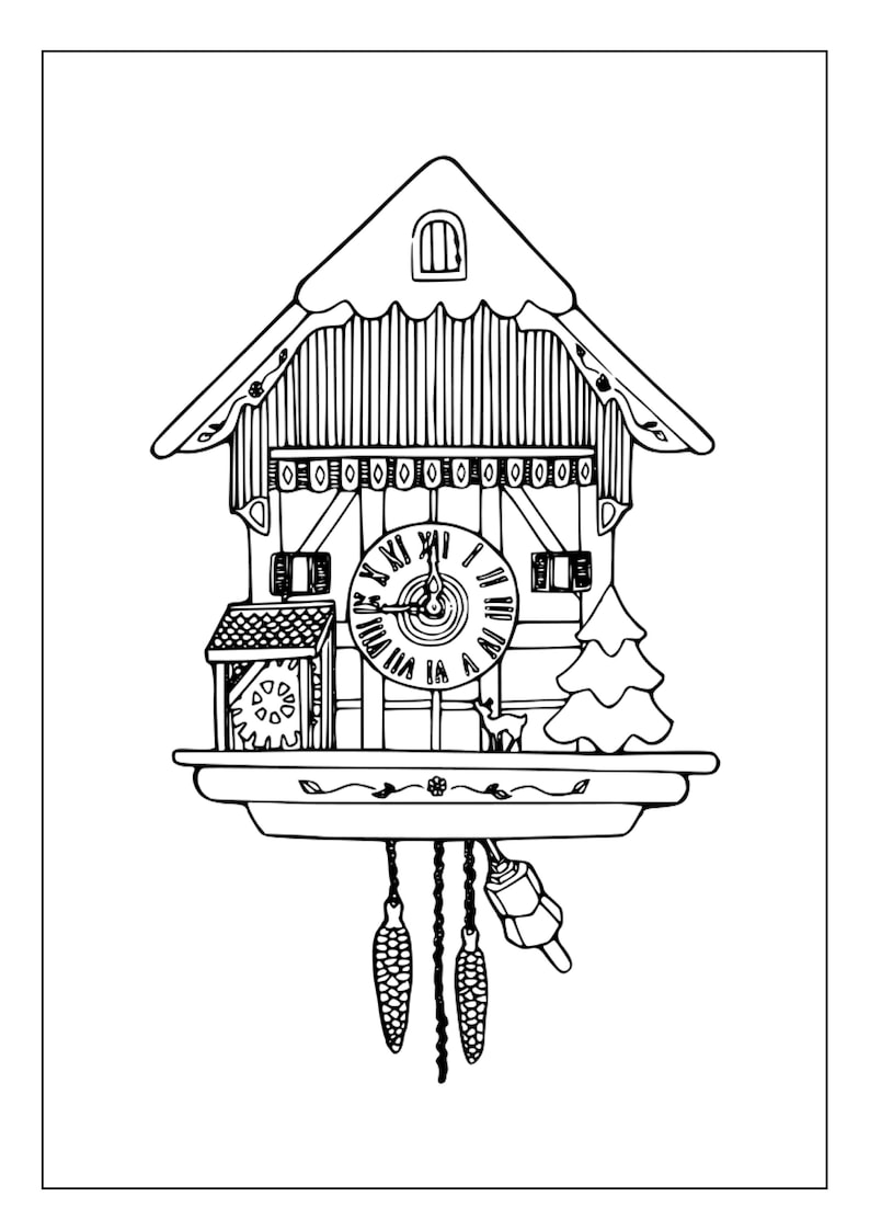 Printable Watch Clock Coloring Pages for Kids & Adults | 45 Pages ...