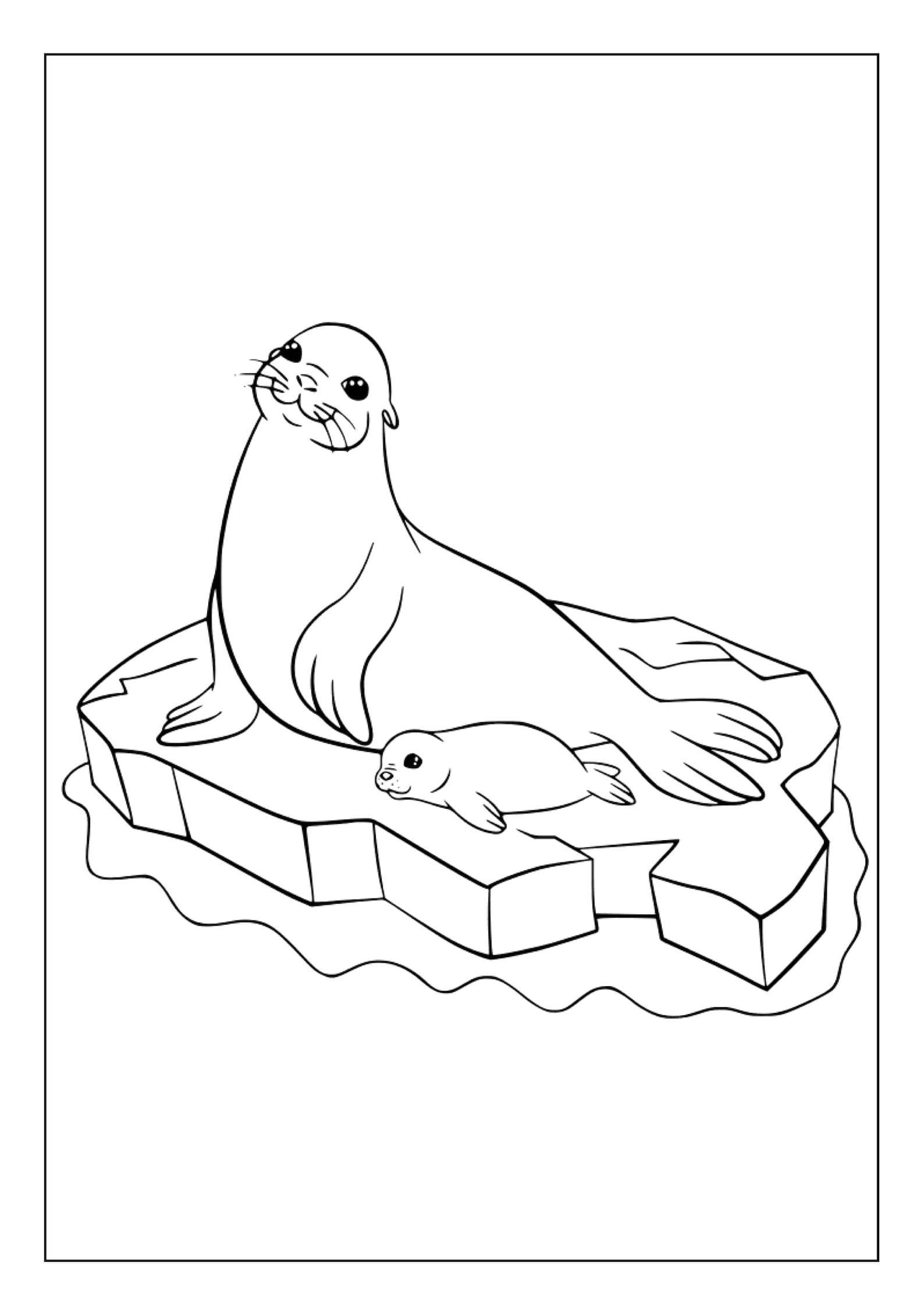 Printable Seals Coloring Pages for Kids and Adults | 70 Pages | Instant ...