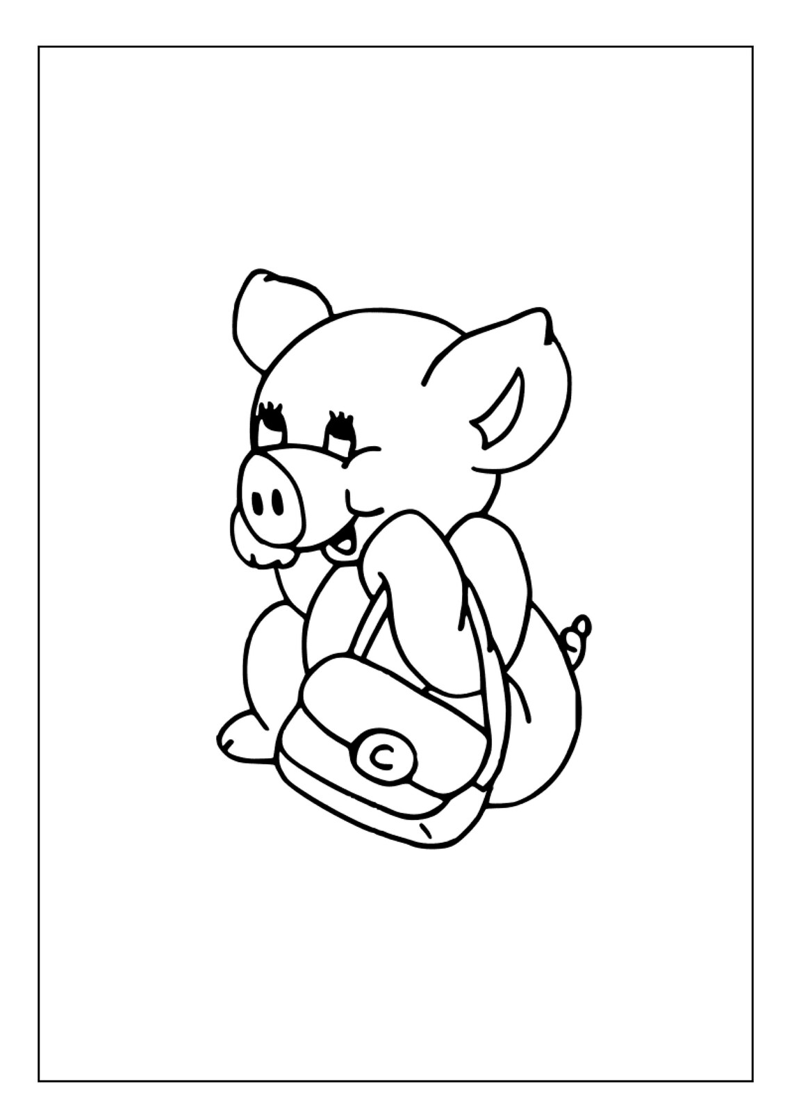 Printable Pigs Coloring Pages for Kids & Adults | 50 Pages | Instant ...
