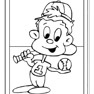 Printable Baseball Coloring Pages for Kids and Adults | 100 Pages ...