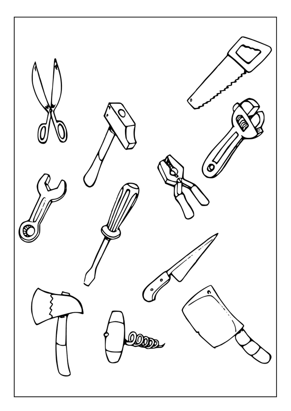 Printable Tool Coloring Pages for Kids & Adults | 55 Pages | Instant ...