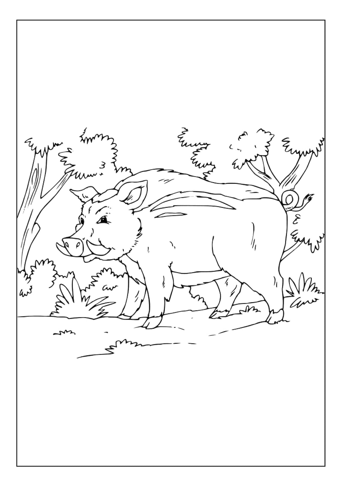 Printable Boar Coloring Pages for Kids & Adults |30 Pages | Instant ...