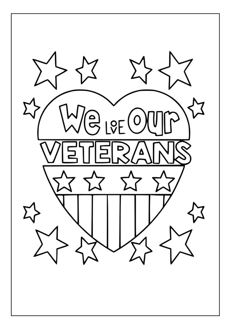 Printable Veterans Day Coloring Pages for Kids & Adults 40 Pages ...
