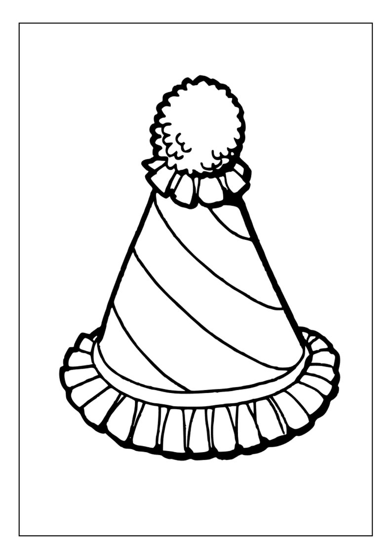 Printable Hat Coloring Pages for Kids and Adults | 90 Pages | Instant ...