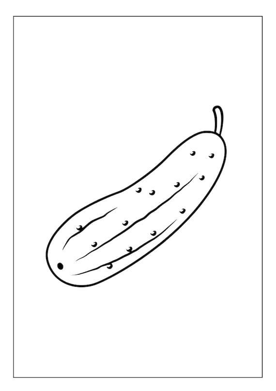 Page à Colorier De Concombre