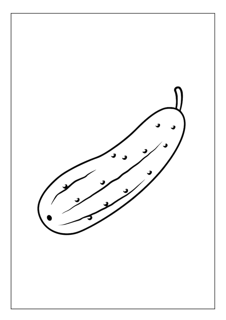 Printable Cucumber Coloring Pages for Kids & Adults | 30 Pages ...