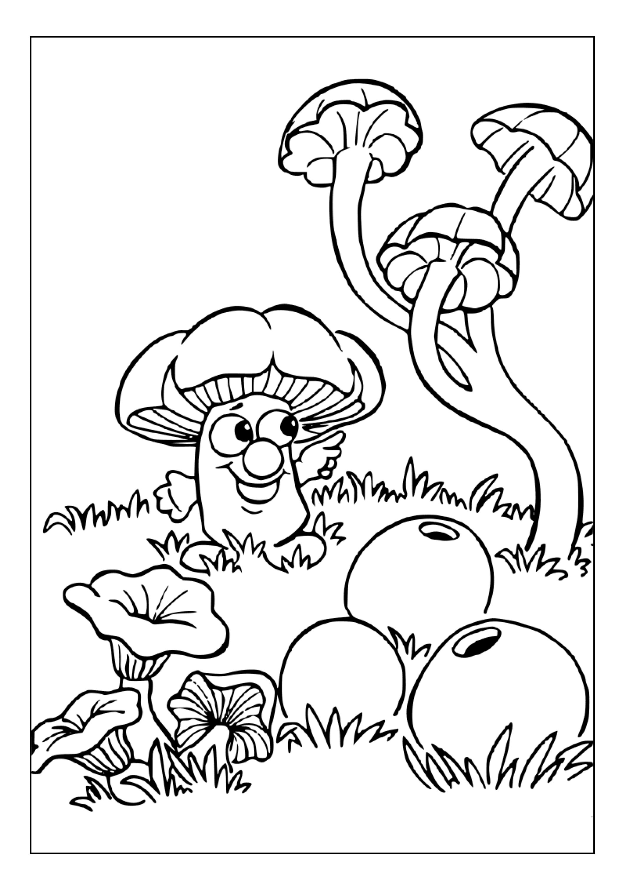 Printable Mushrooms Coloring Pages for Kids and Adults | 90 Pages ...