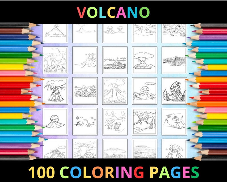 Printable Volcano Coloring Pages for Kids and Adults | 100 Pages ...
