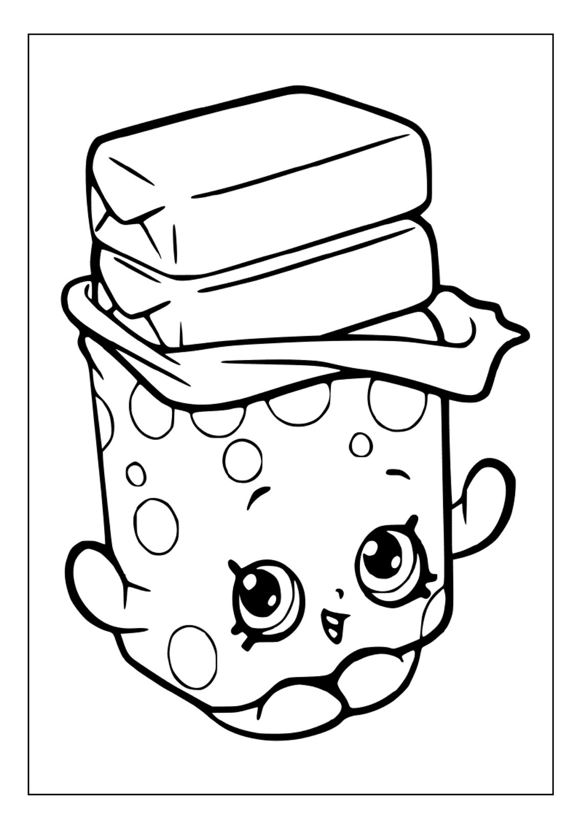 Printable Cute Food Coloring Pages for Kids and Adults | 100 Pages ...