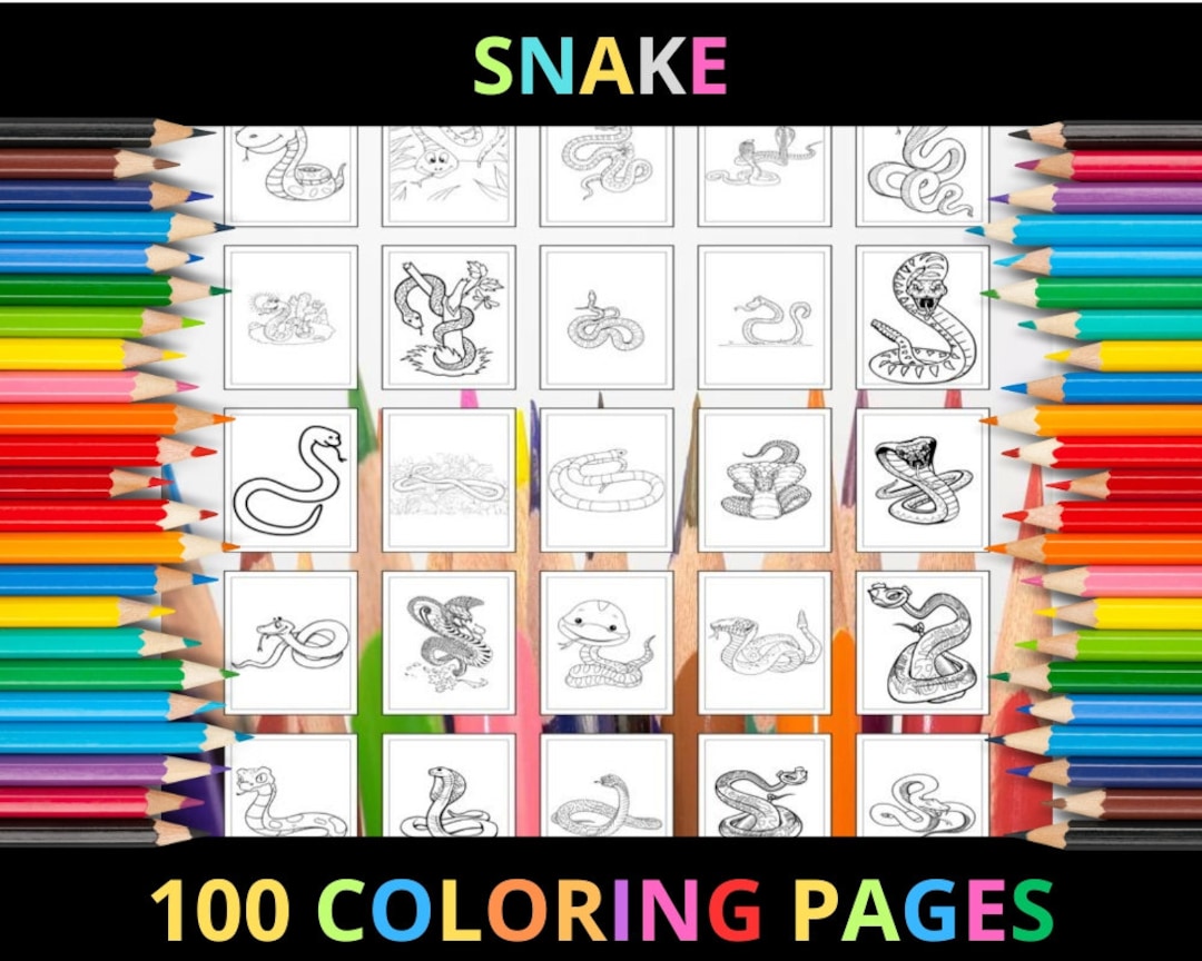 Printable Snake Coloring Pages for Kids and Adults | 100 Pages ...