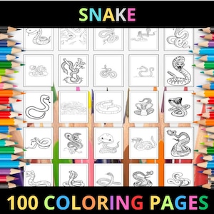 Printable Snake Coloring Pages for Kids and Adults | 100 Pages ...