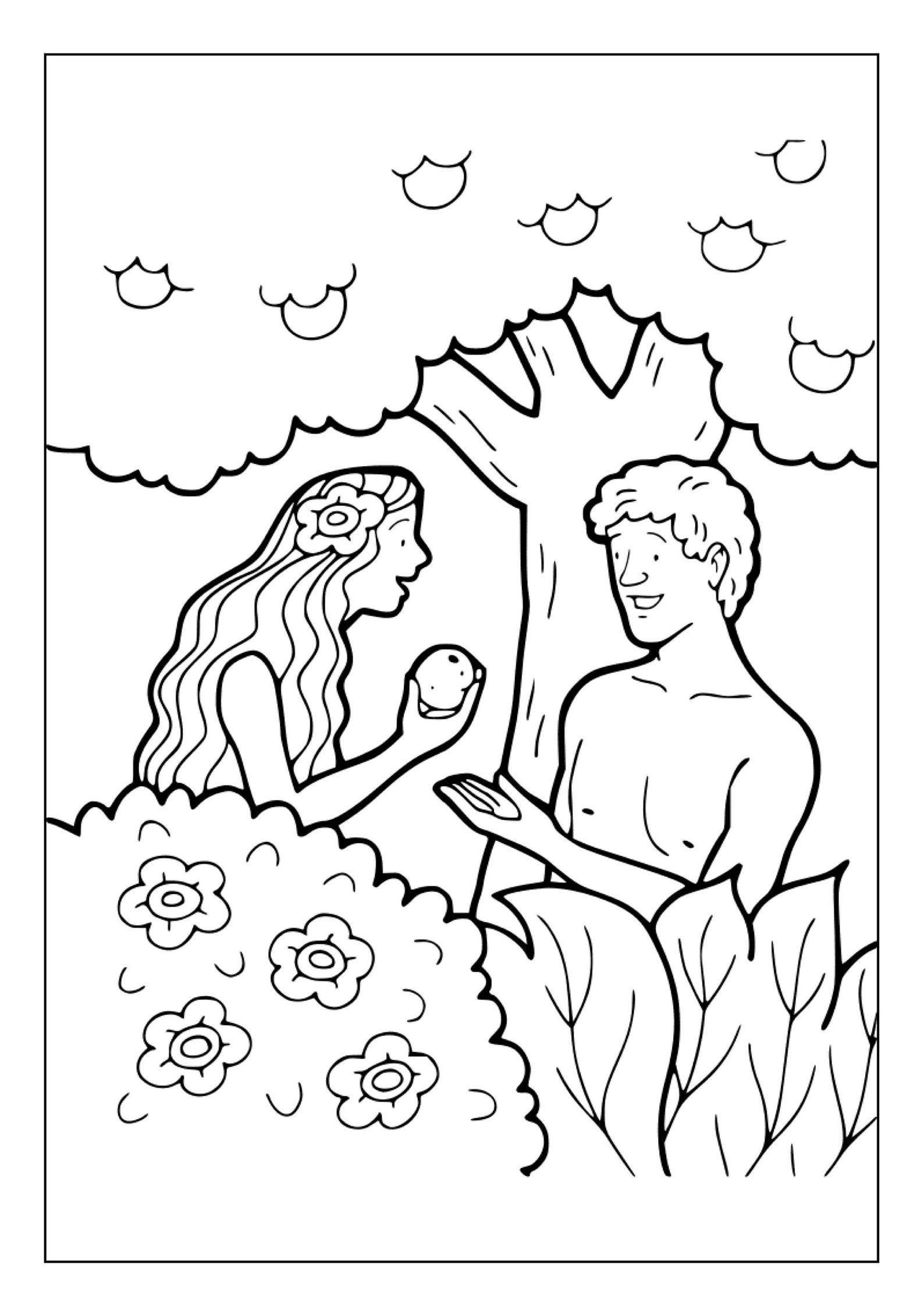 Printable Adam and Eve Coloring Pages for Kids & Adults | 85 Pages ...