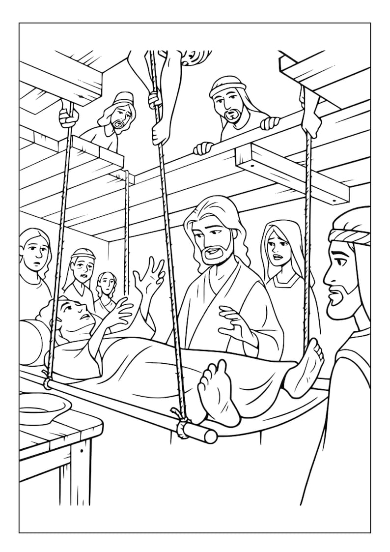 Printable Jesus Coloring Pages for Kids & Adults | 90 Pages | Instant ...
