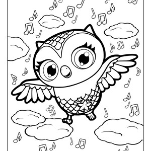 Printable Owl Coloring Pages for Kids and Adults | 100 Pages | Instant ...
