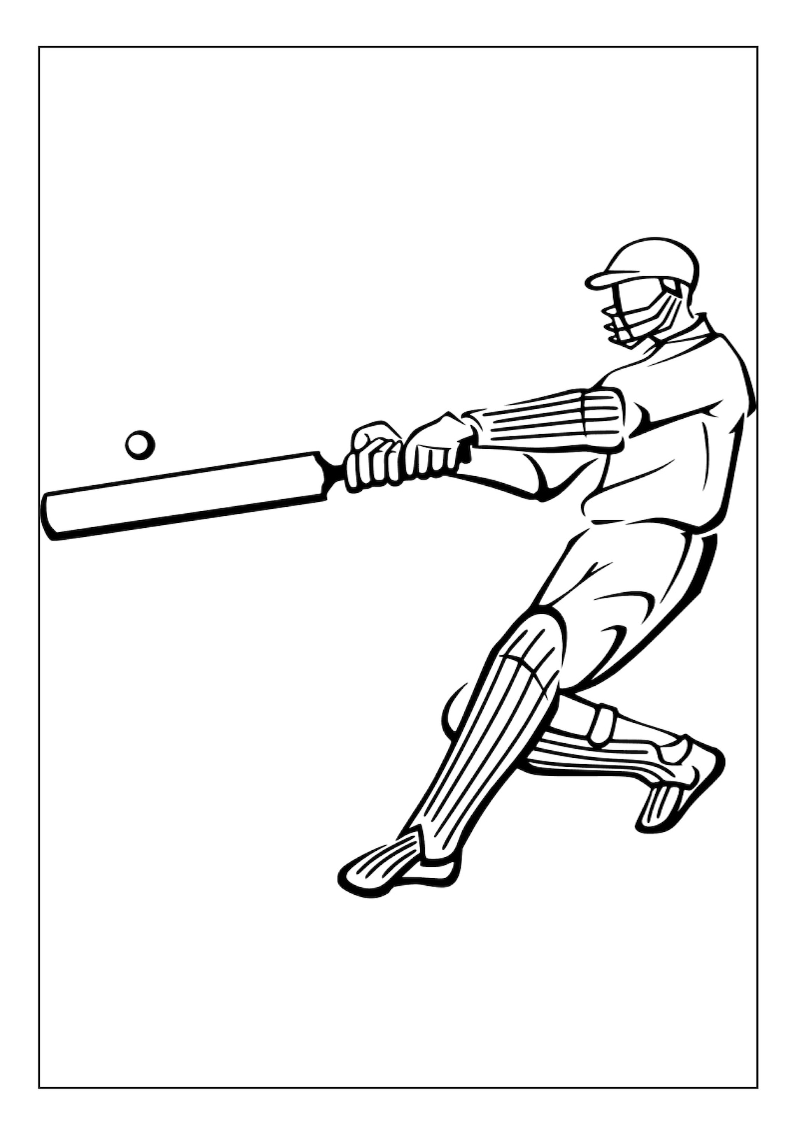 Printable Cricket Game Coloring Pages for Kids & Adults | 30 Pages ...