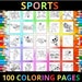 Printable Sports Coloring Pages for Kids and Adults | 100 Pages ...