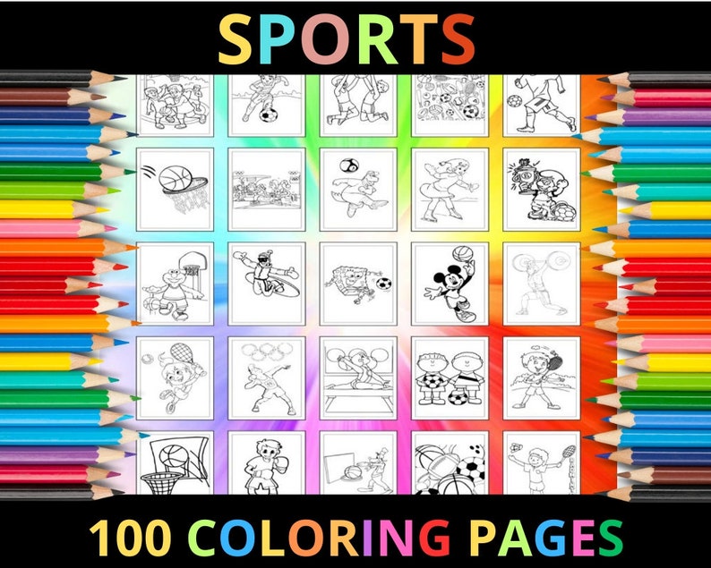 Printable Sports Coloring Pages for Kids and Adults | 100 Pages ...