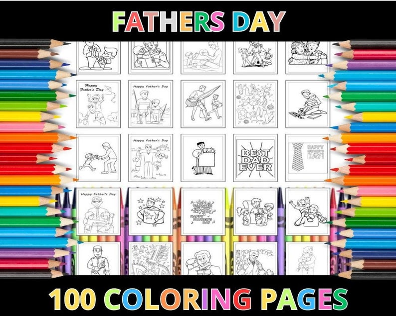 Printable Father's Day Coloring Pages for Kids and Adults | 100 Pages ...