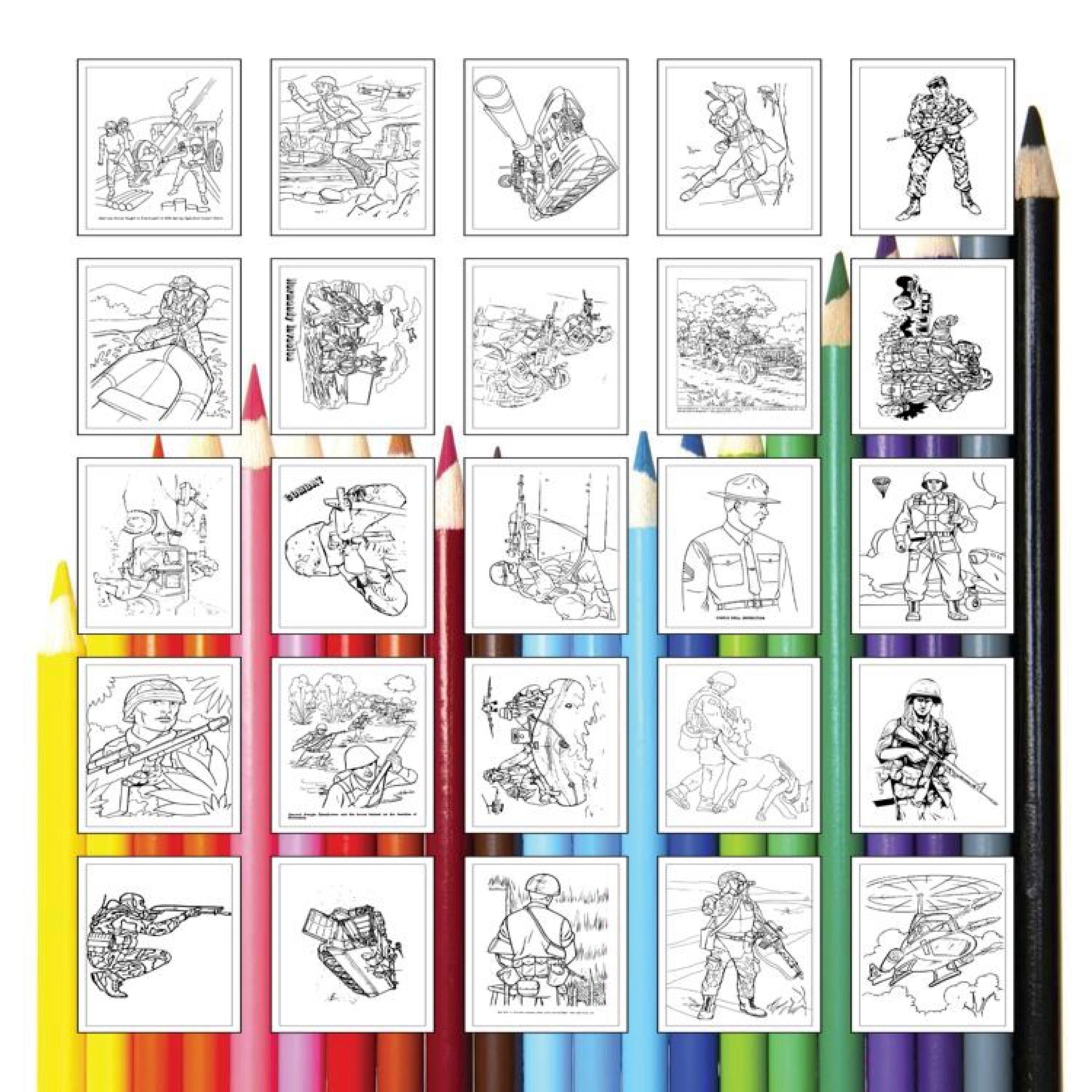 Printable Military Coloring Pages for Kids & Adults 30 Pages Instant ...