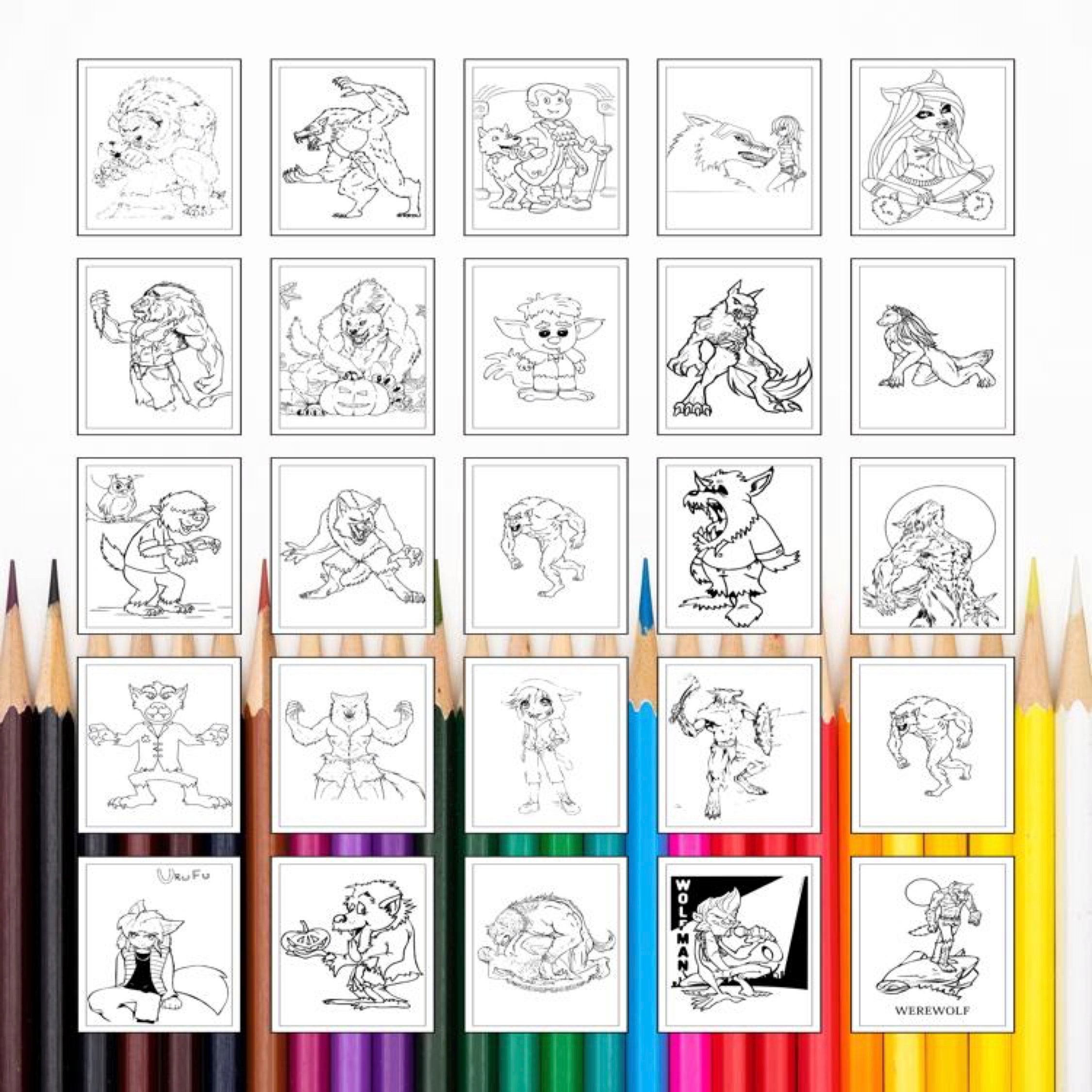 Printable Werewolf Coloring Pages for Kids and Adults | 35 Pages ...