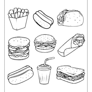 Printable Delicious Sandwich Coloring Pages for Kids & Adults | 90 ...