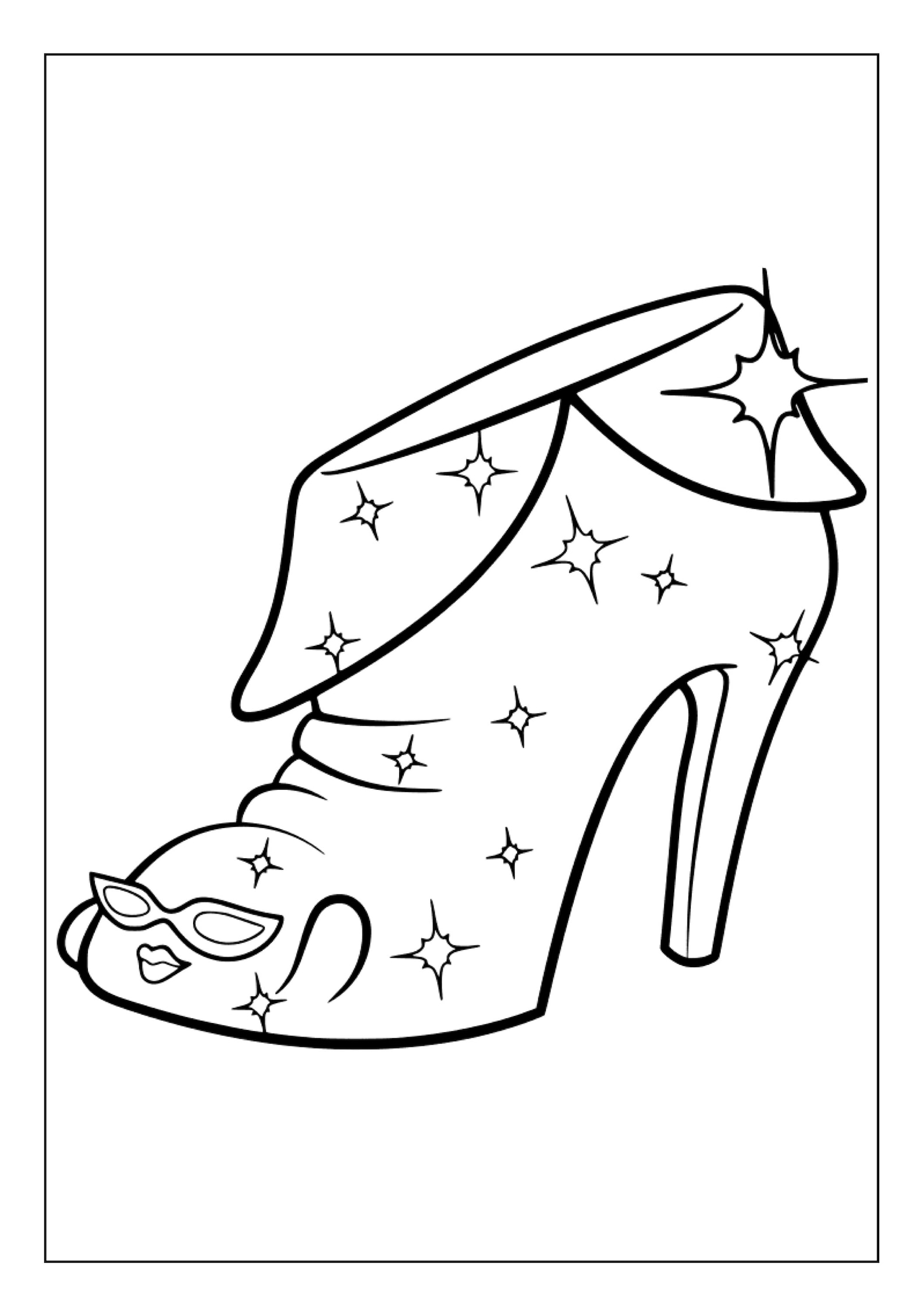 Printable Shoes Coloring Pages for Kids and Adults | 100 Pages ...