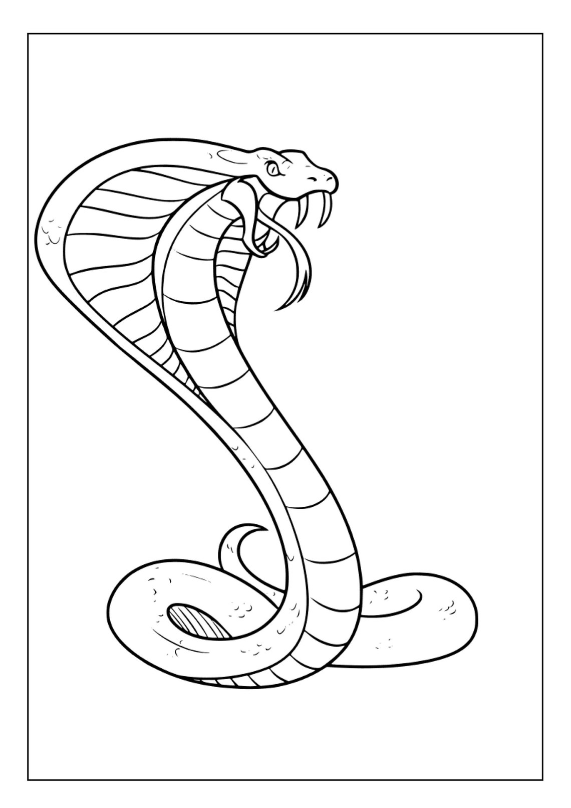 Printable Cobra Coloring Pages for Kids & Adults | 35 Pages | Instant ...