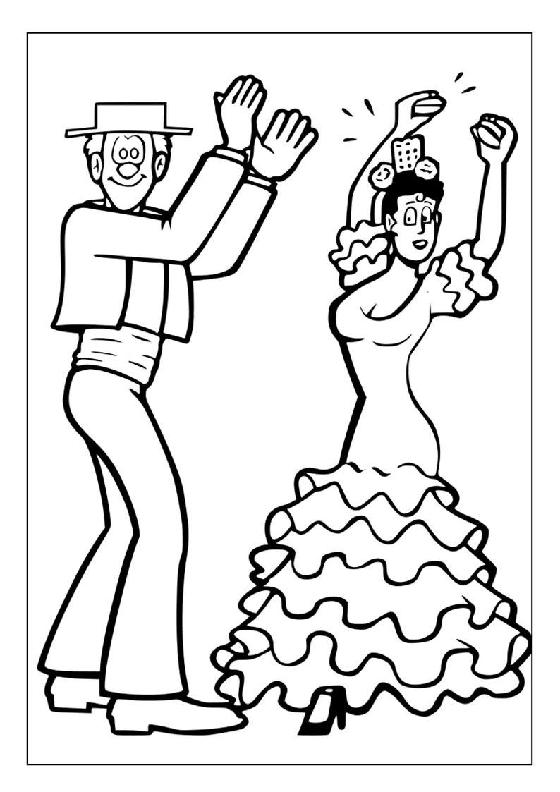 Printable Dancing Coloring Pages for Kids and Adults 100 Pages Instant ...