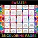 Printable Cozy Sweater Coloring Pages for Kids & Adults | 35 Pages ...