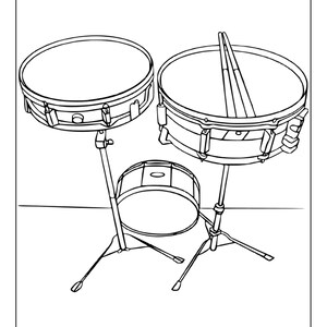 Printable Drum Coloring Pages for Kids & Adults | 35 Pages | Digital ...