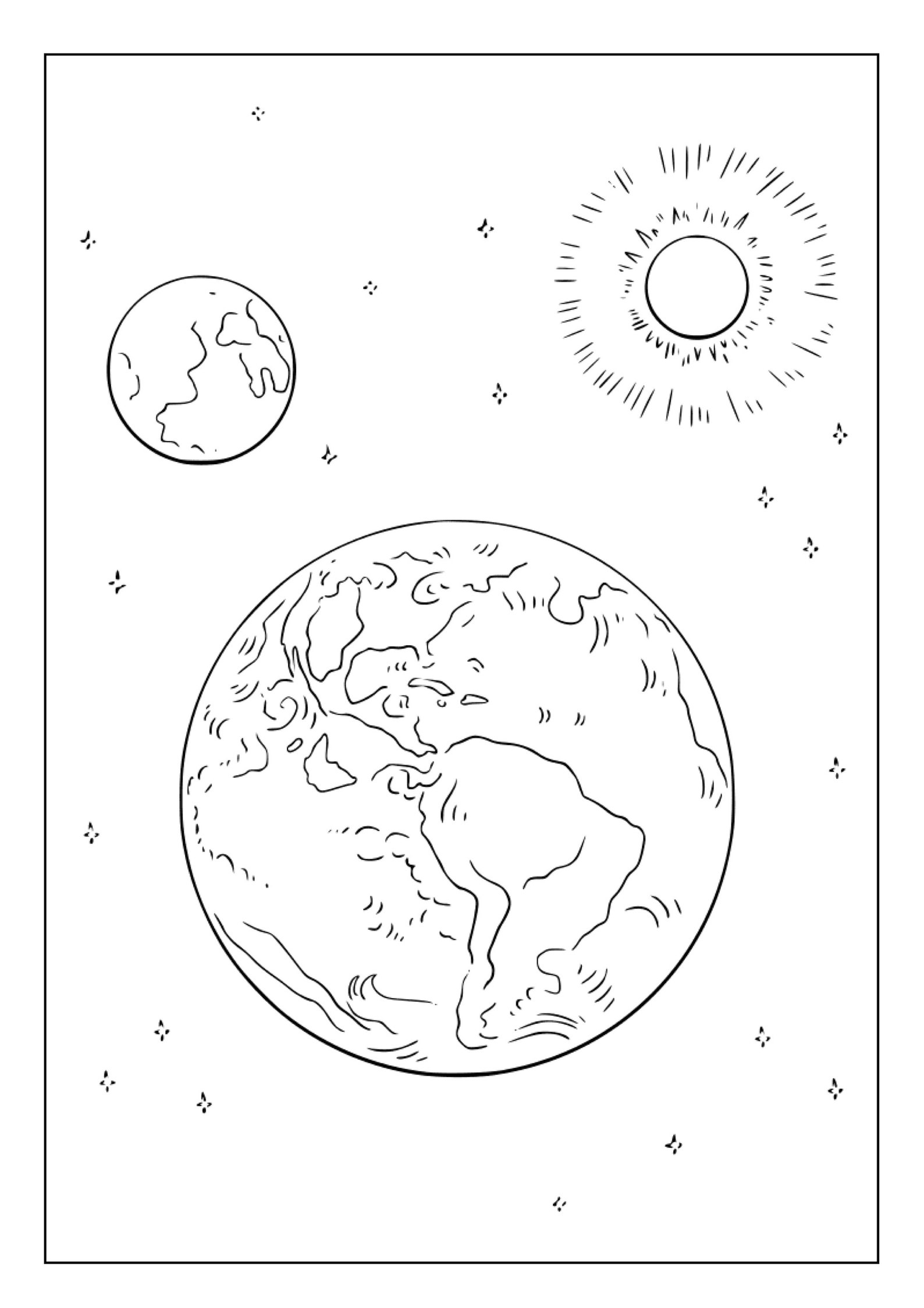 Printable Sun & Moon Coloring Pages for Kids and Adults | 180 Pages ...