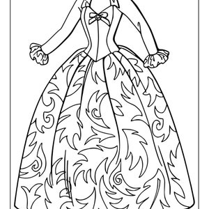 Printable Dress Coloring Pages for Kids and Adults | 100 Pages ...
