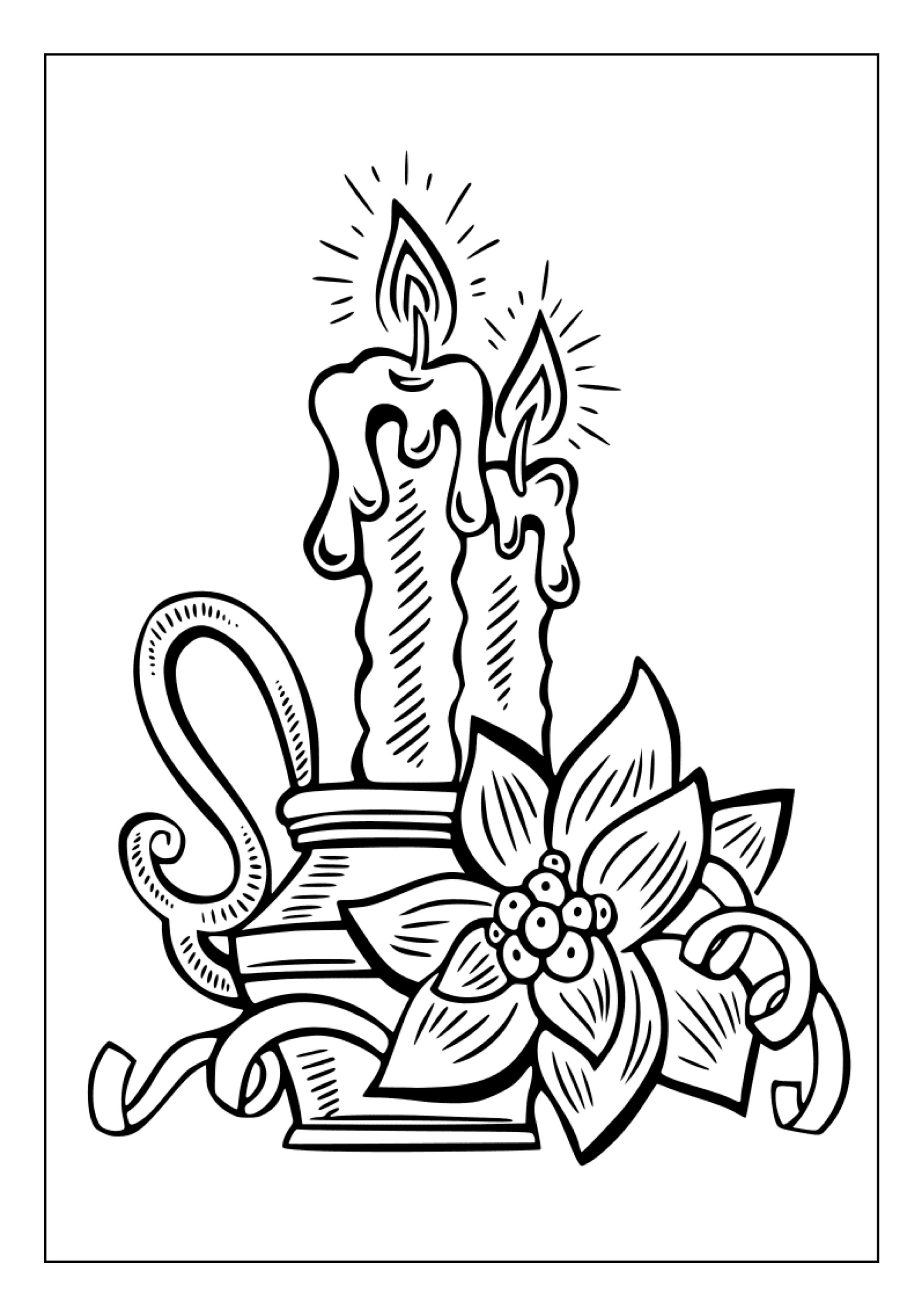 Printable Candle Coloring Pages for Kids and Adults | 100 Pages ...