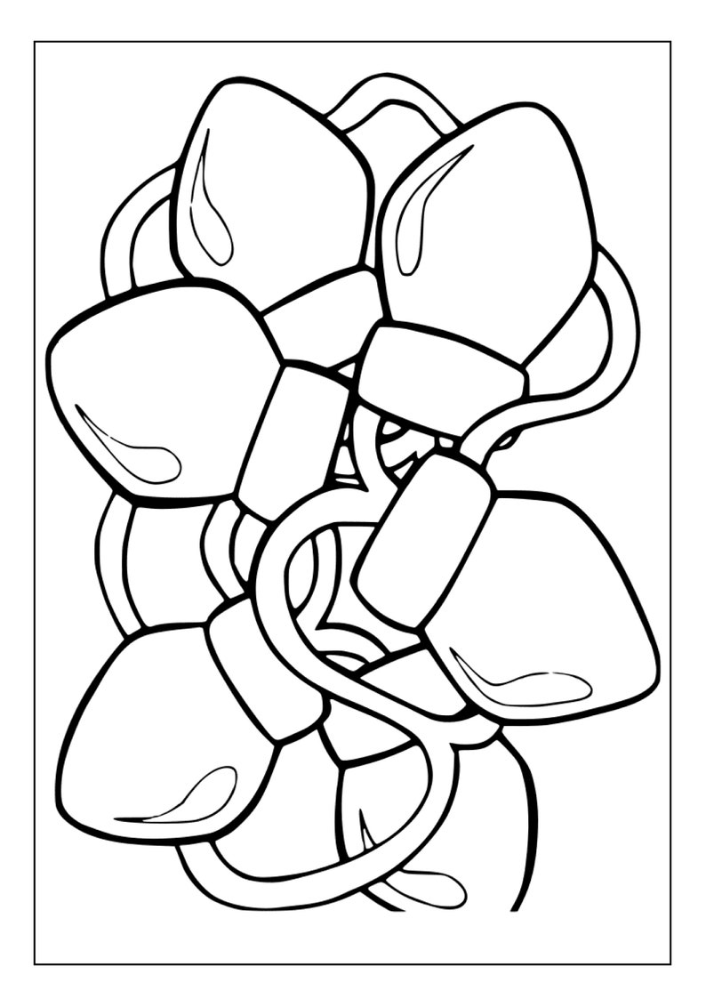 Printable Christmas Lights Coloring Pages for Kids & Adults | 45 Pages ...