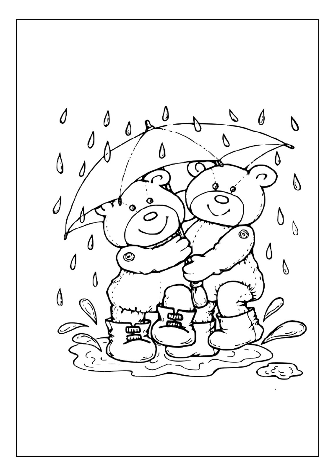 Printable Rain Coloring Pages for Kids & Adults | 35 Pages | Digital ...