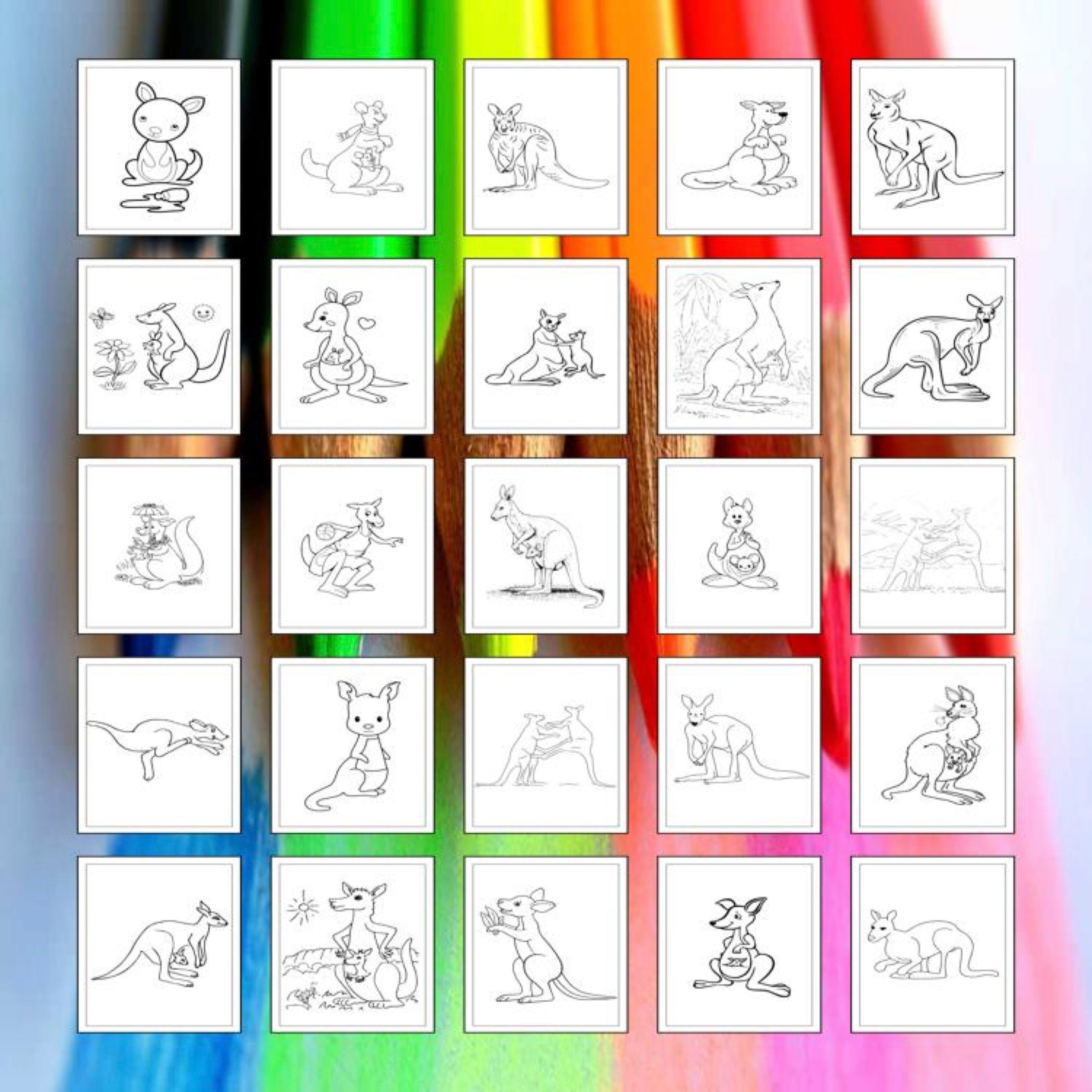 Printable Kangaroo Coloring Pages for Kids & Adults | 45 Pages ...