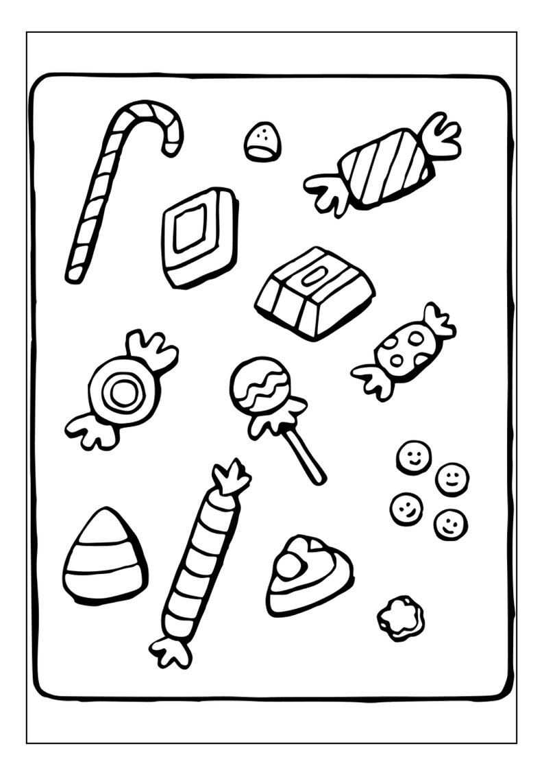 Printable Sweets Coloring Pages for Kids and Adults | 100 Pages ...
