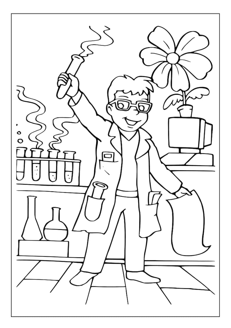 Printable Science Coloring Pages for Kids and Adults | 90 Pages ...