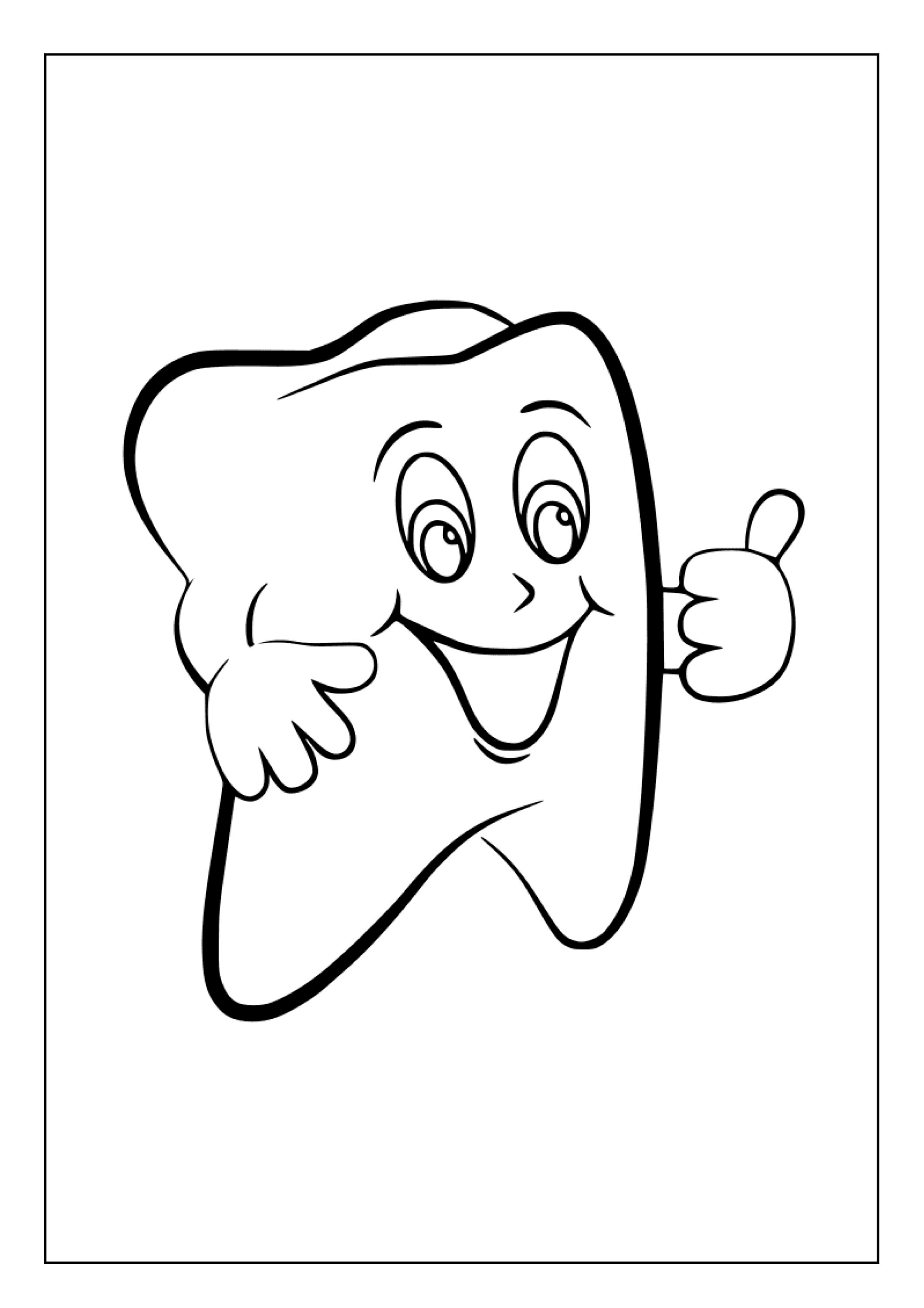 Printable Tooth Coloring Pages for Kids & Adults | 30 Pages | Instant ...